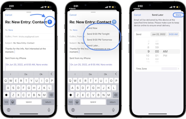 How To Send Mail Later On iPhone With Scheduled Send iOS 16